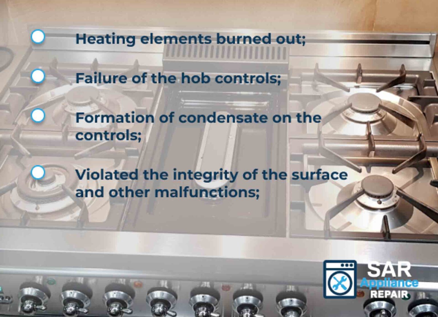 Cooktop repair - SAR Cooling & Appliance Repair